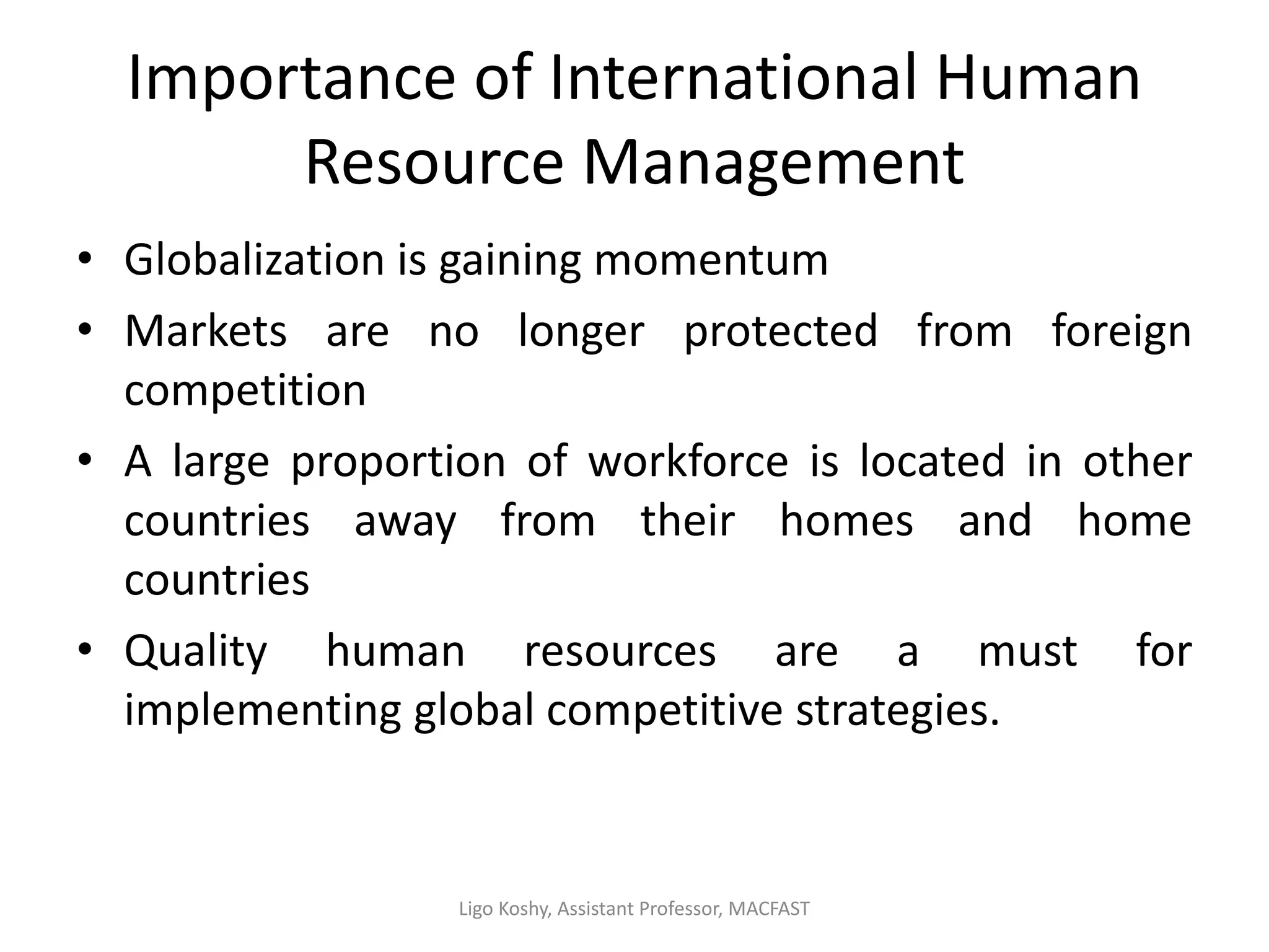 International human resource management ihrm | PPTX