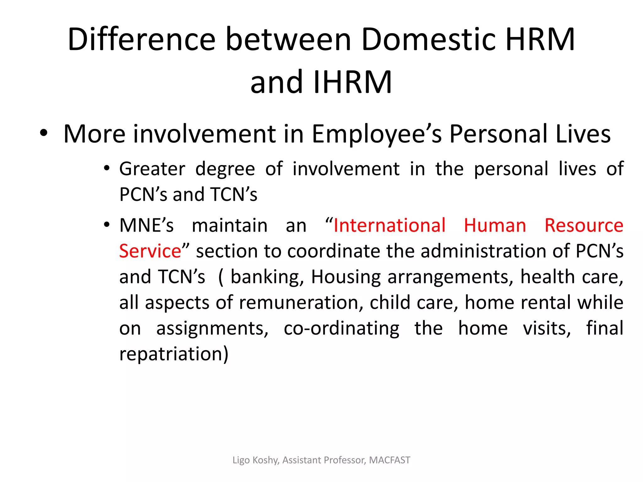 International human resource management ihrm | PPTX