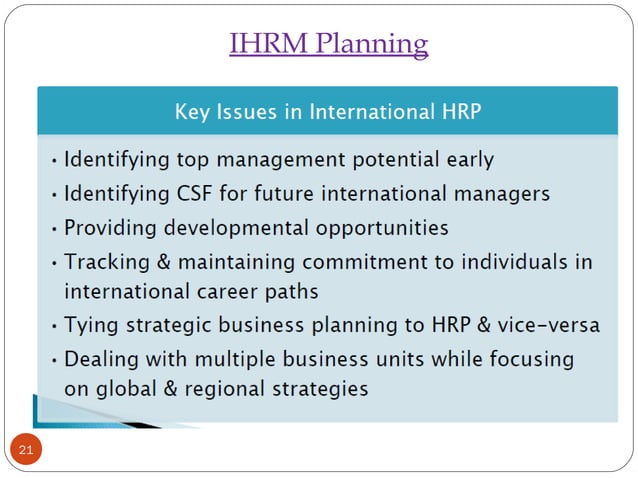 International Human Resources Management | PPT