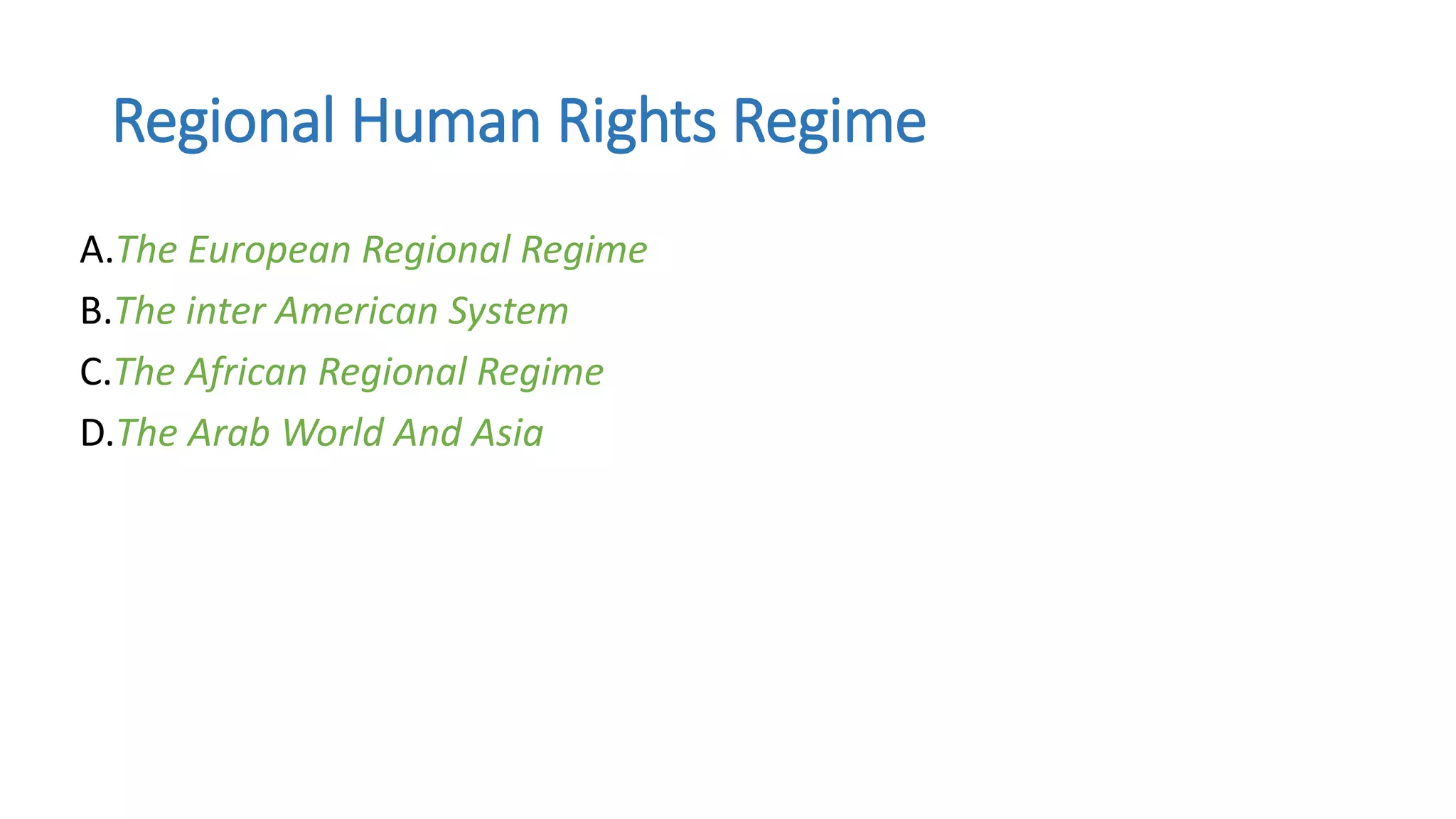 International human rights regime | PPTX
