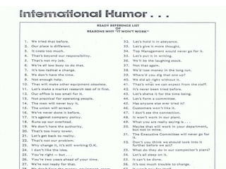 International humor | PPT