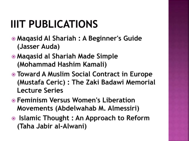 International institute of islamic thought (iiit) | PPTX