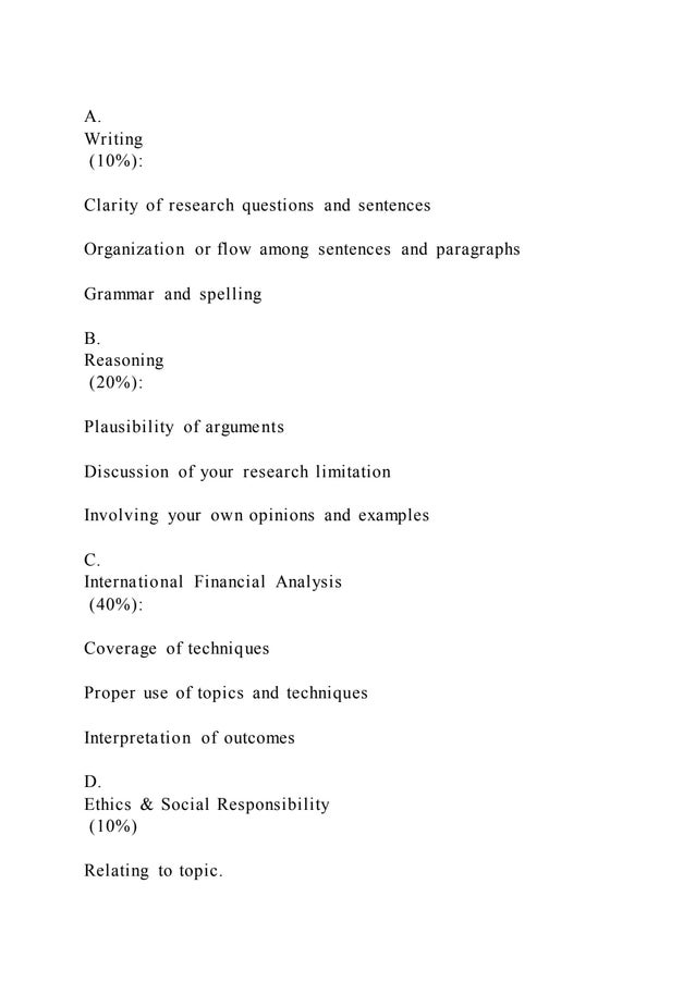 International Investment Paper Appendix D of the textbookan | PDF