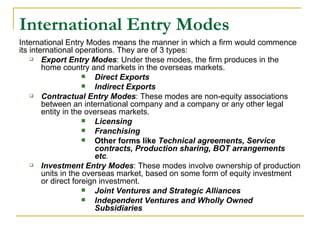 corporate–level strategies INTERNATIONALISATION, COOPERATION ...