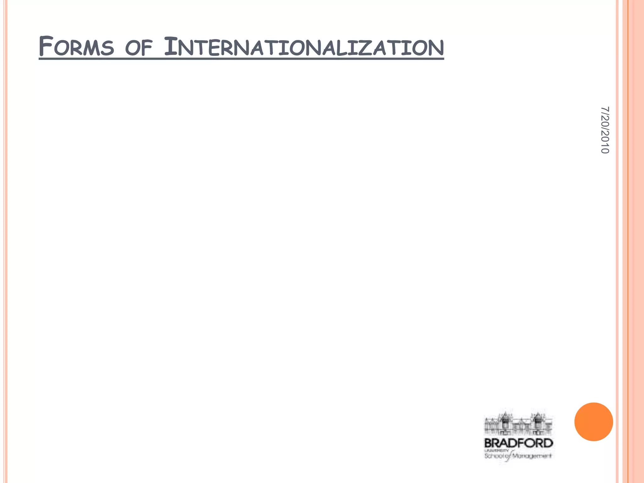 Internationalisation process in developed and developing countries ...