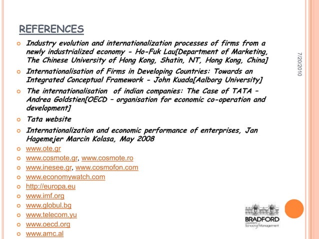 Internationalisation process in developed and developing countries ...