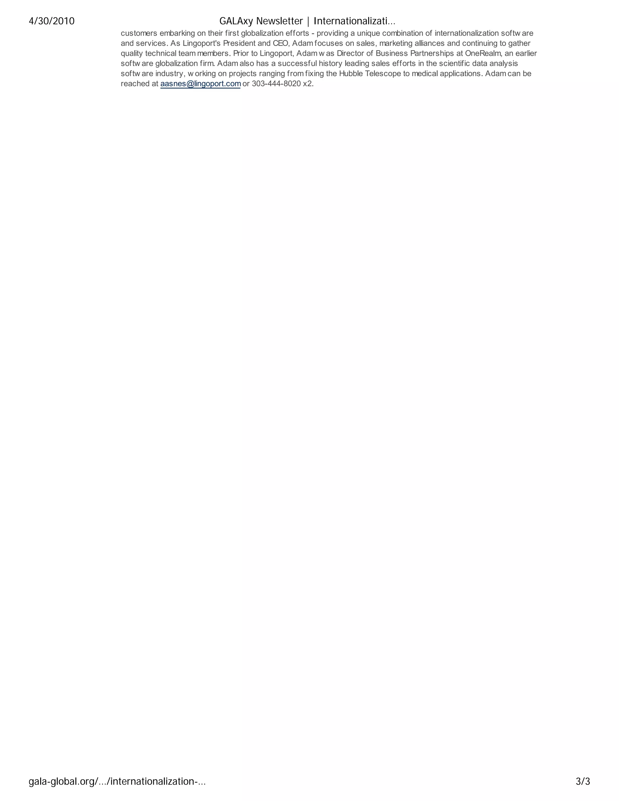 Internationalization (i18n) Primer: Solving Coding Issues Equals Competitive Advantage in ...