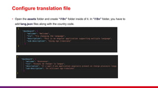 Internationalization in Angular Presentation | PPTX | Computing | Technology & Computing
