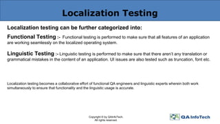 What is Internationalization & Localization Testing? | PDF