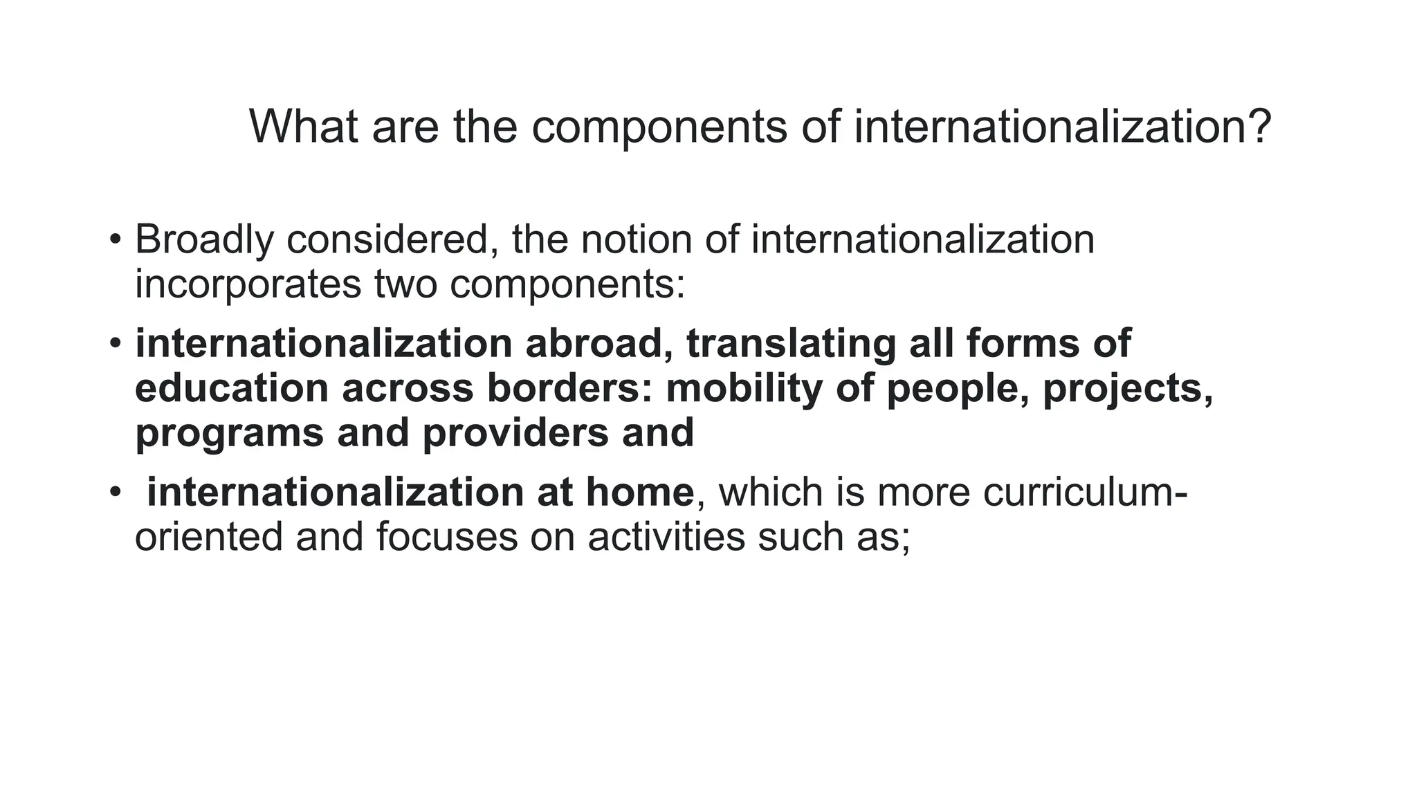 INTERNATIONALIZATION OF HIGHER EDUCATION | PPTX