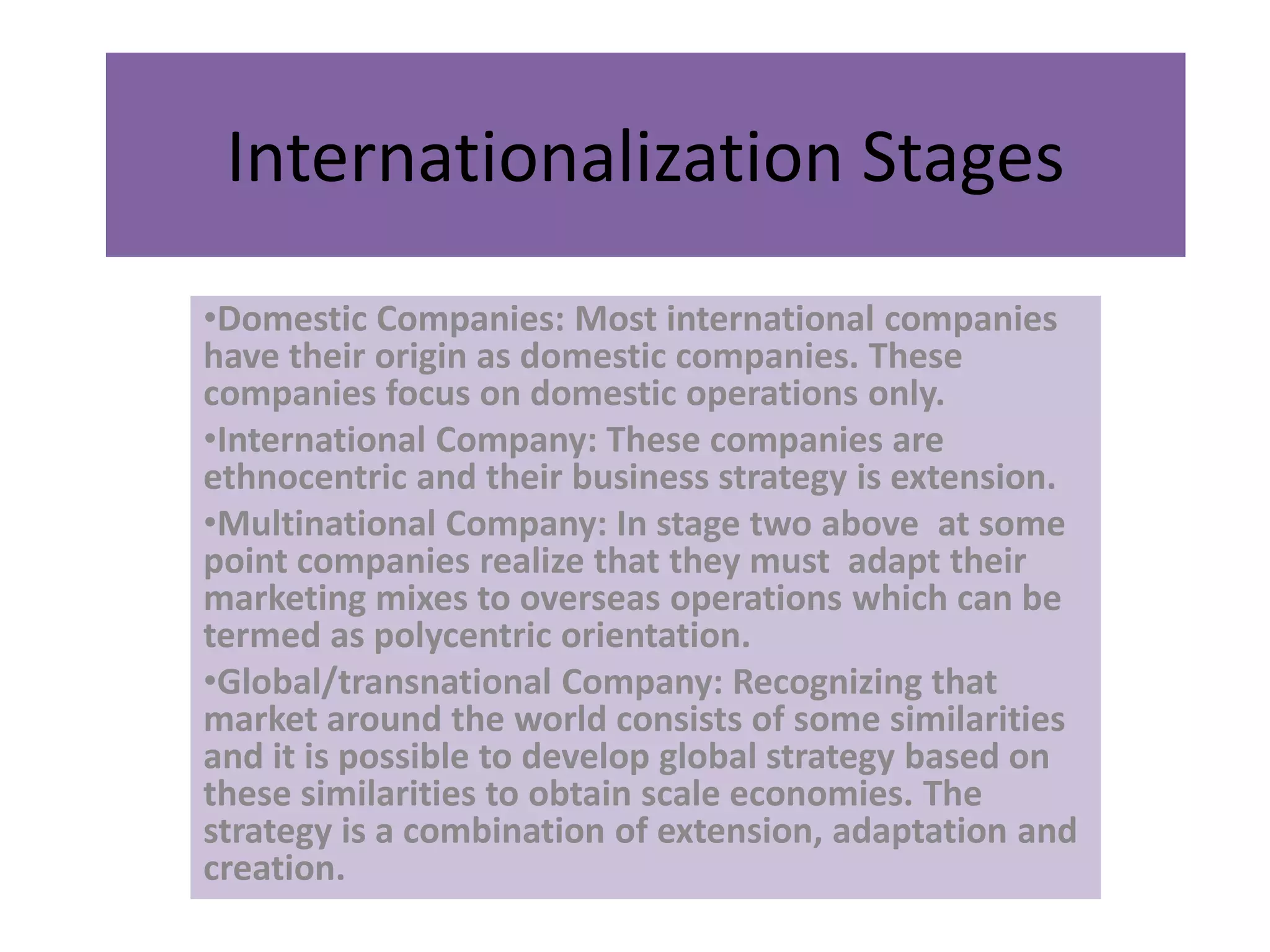 Internationalization stages | PPTX