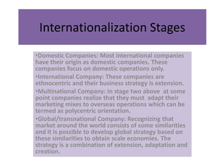 Internationalization stages | PPTX