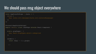Internationalizing react apps | PPT
