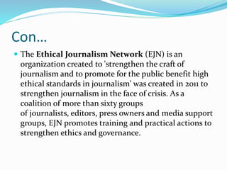 International Journalism Ethics | PPT
