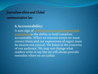 International Journalism Ethics | PPT