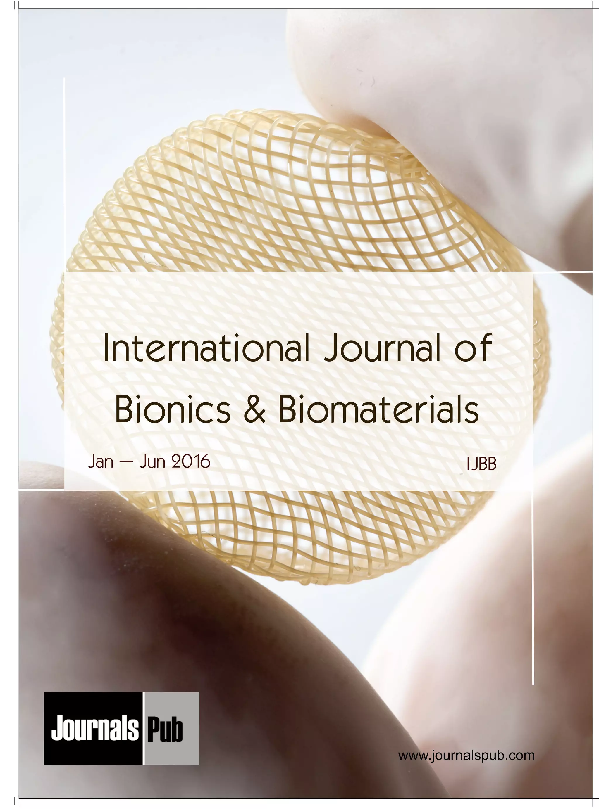 International Journal of Bionics and Bio-Materials vol 2 issue-1 | PDF