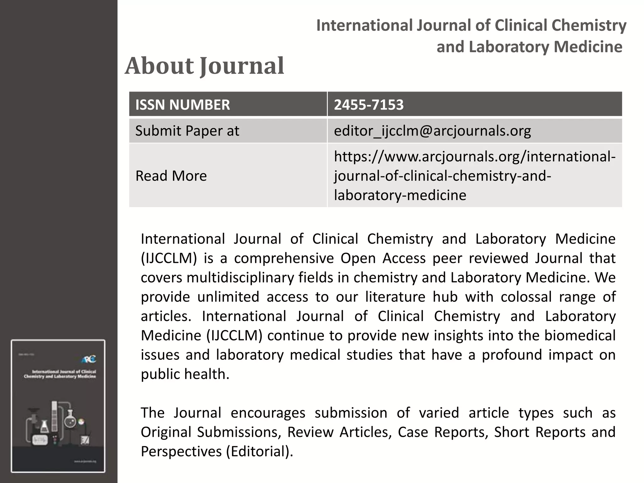 International Journal of Clinical Chemistry and Laboratory Medicine ...