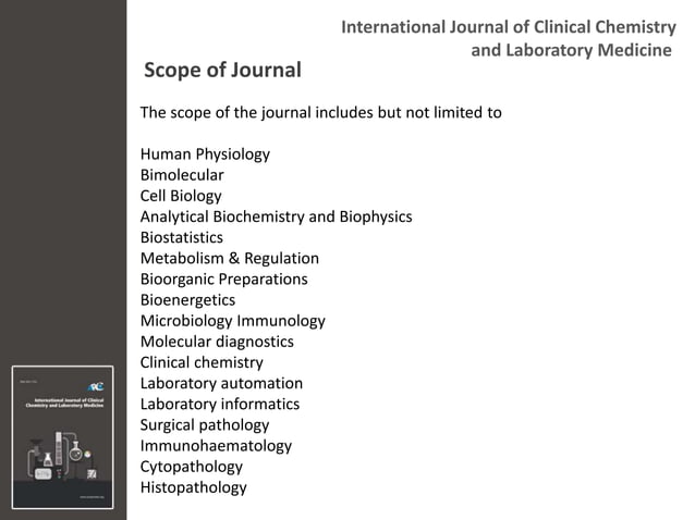International Journal of Clinical Chemistry and Laboratory Medicine ...