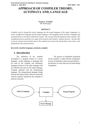 International journal of compiling | PDF