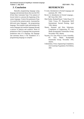International journal of compiling | PDF