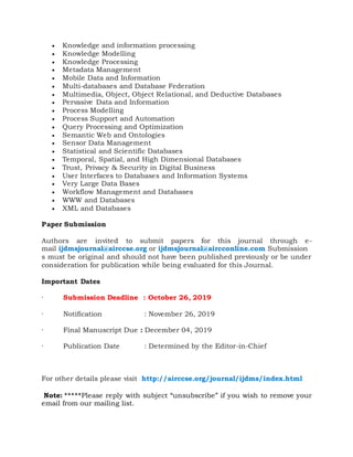 International Journal of Database Management Systems (IJDMS) | PDF