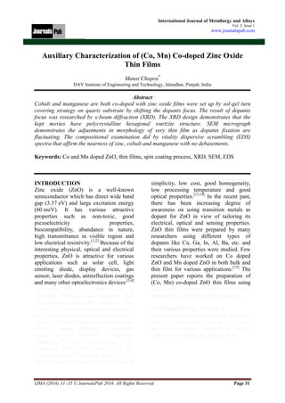 International Journal of Metallurgy and Alloys vol 2 issue 1 | PDF