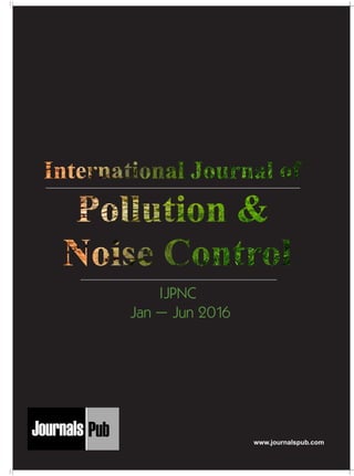 International Journal of Pollution and Noise Control vol 2 issue 1 | PDF