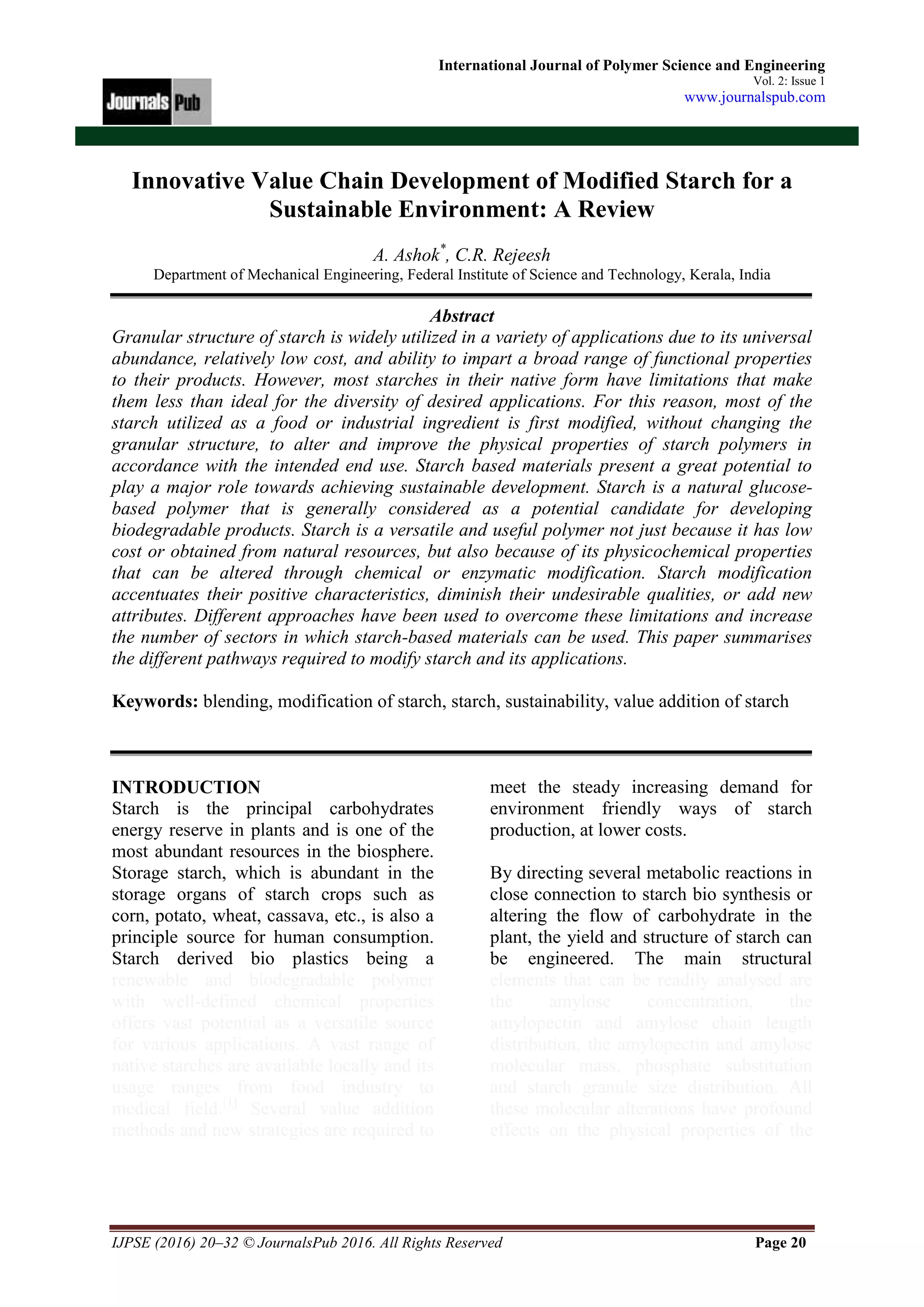 International Journal of Polymer Science & Engineering vol 2 issue 1 | PDF