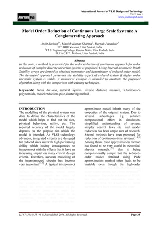 International Journal of VLSI Design and Technology vol 2 issue 1 | PDF