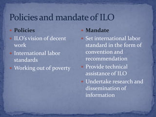 International labor organization | PPT