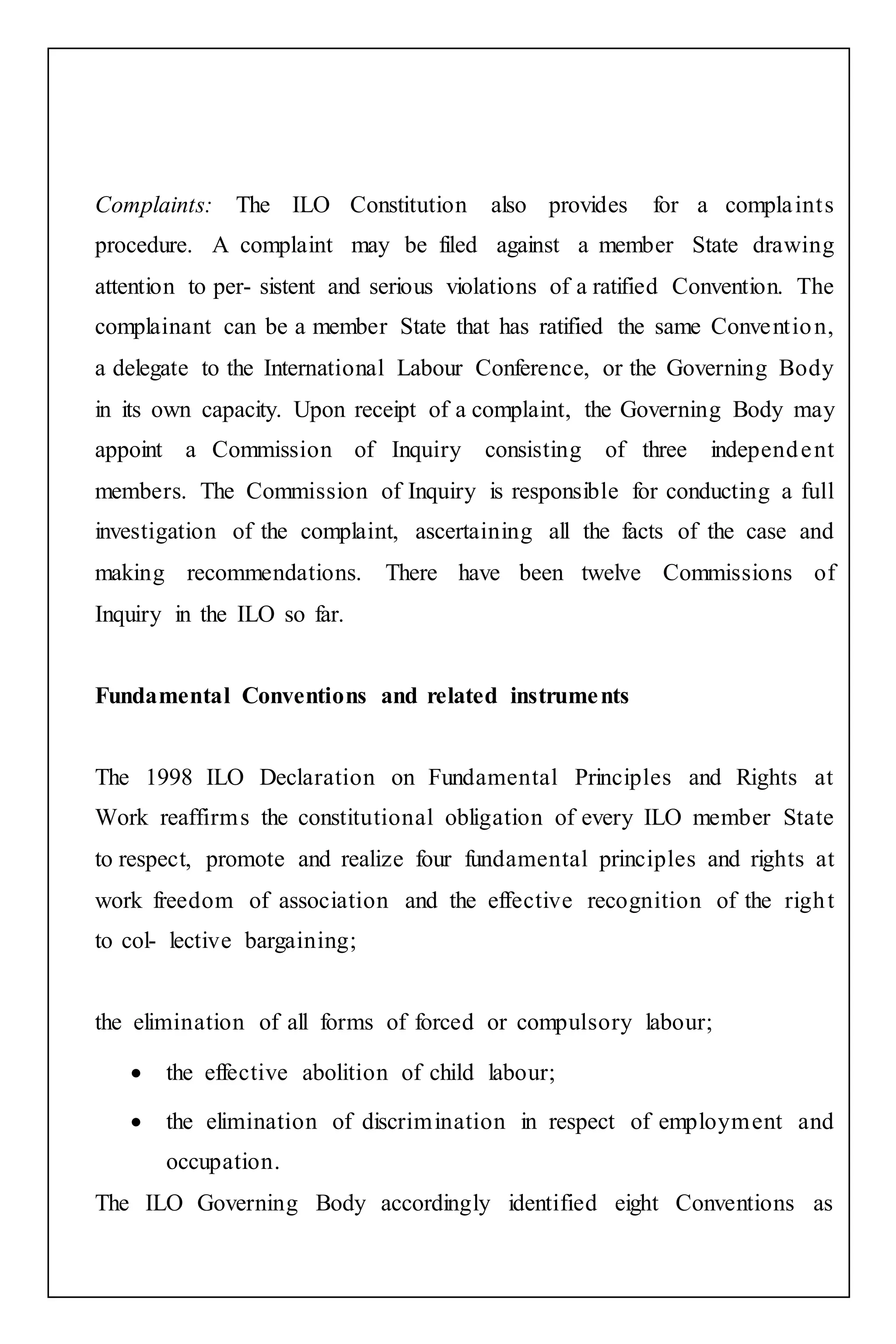 International labour law | DOCX