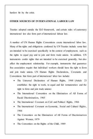 International labour law | DOCX