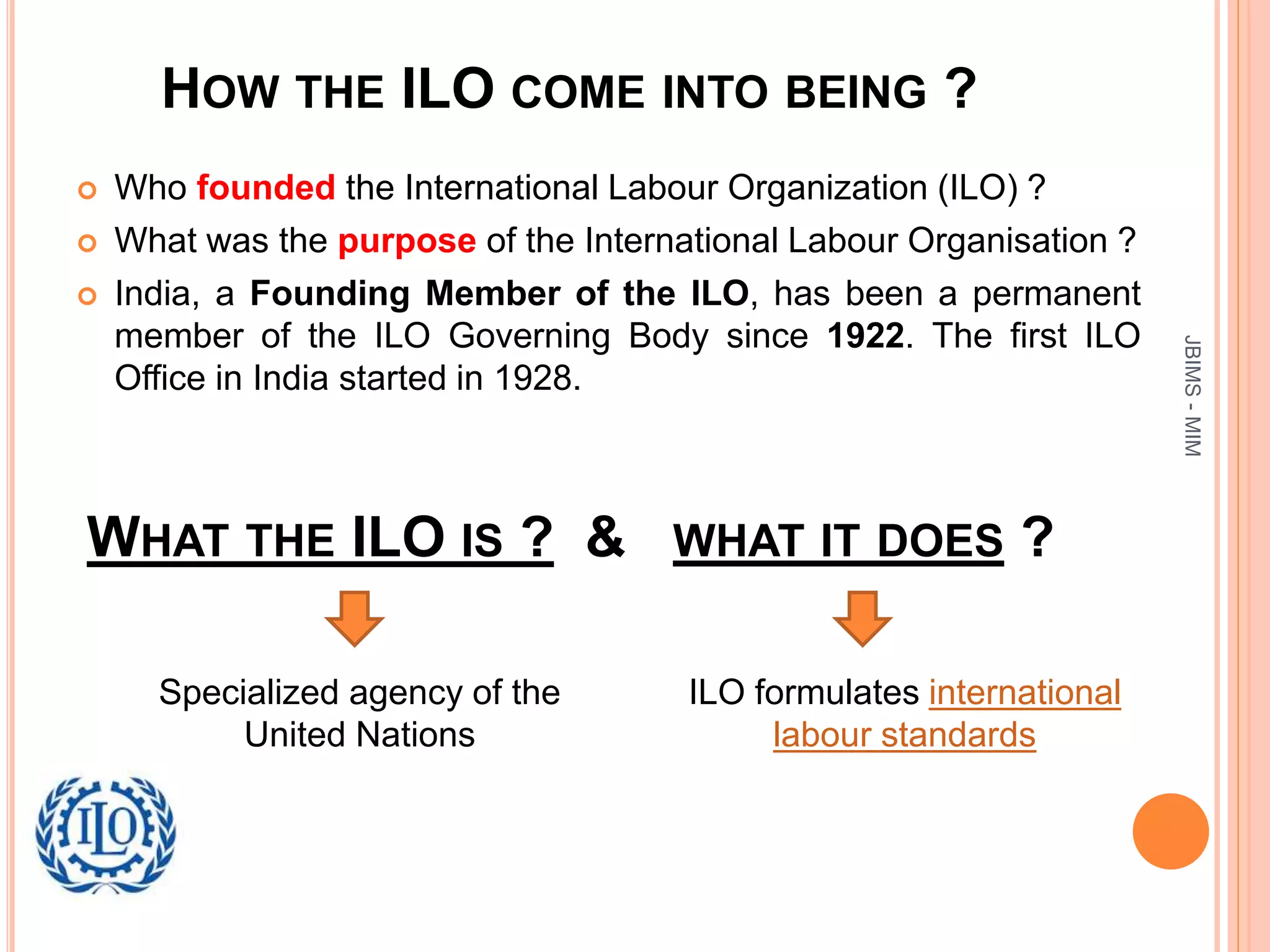 International Labor Organisation - Labor Law | PPTX