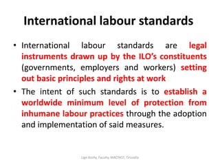 International labour organisation and international labour standards | PPTX