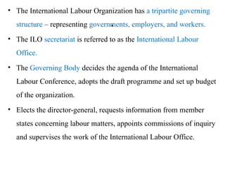International LABOUR ORGANIZATION (ILO).pptx | Politics