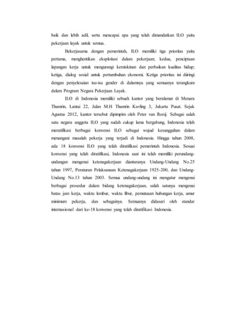 International labour organizattion (ilo) | DOCX