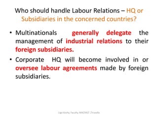 International labour relations | PPTX