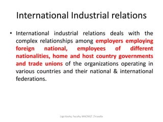 International labour relations | PPTX