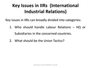 International labour relations | PPTX