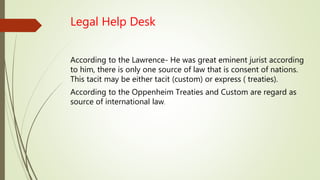 Sources of International law | PPTX