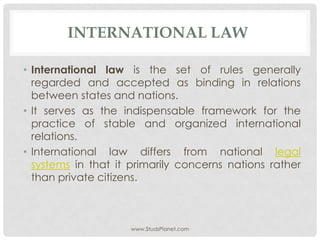 International law introduction | PPTX | Legal Services Industry ...