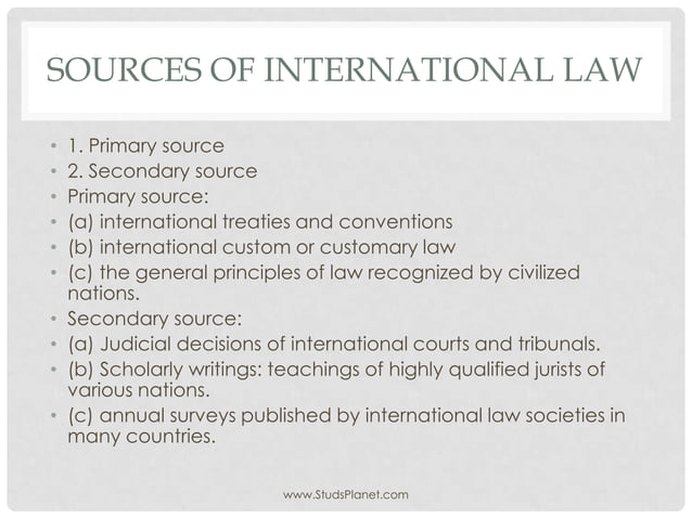 International law introduction | PPTX | Legal Services Industry | Industries