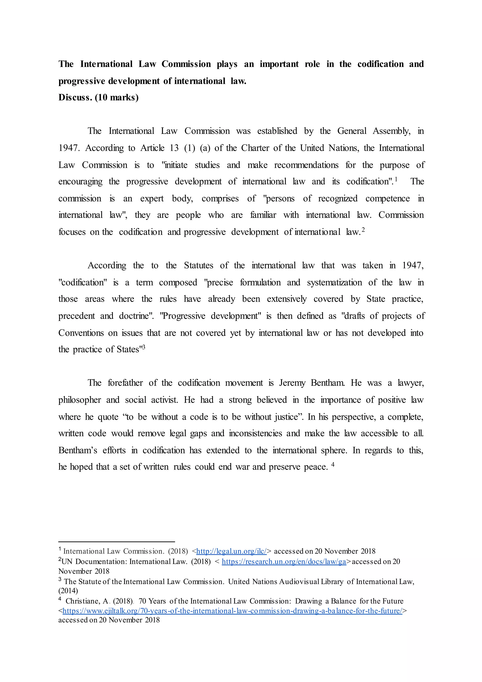 International law assignments | PDF