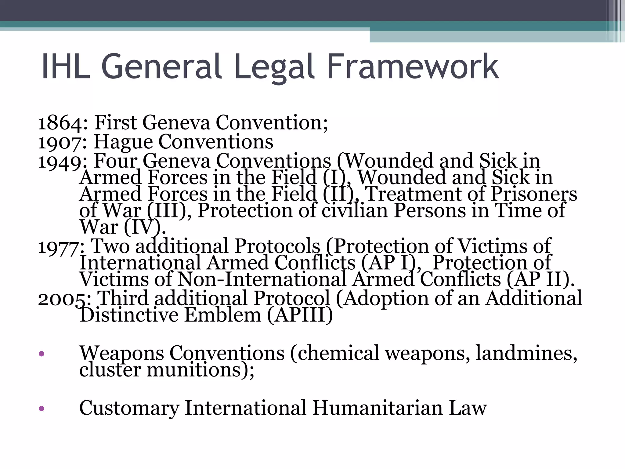 International Law in Times of Armed Conflict | PPT