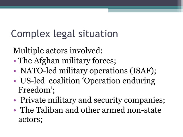International Law in Times of Armed Conflict | PPT | Death, Injury, or ...