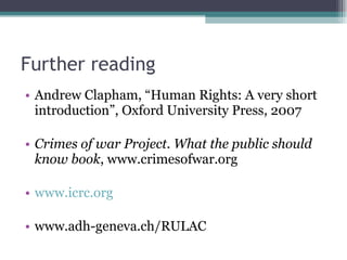 International Law in Times of Armed Conflict | PPT