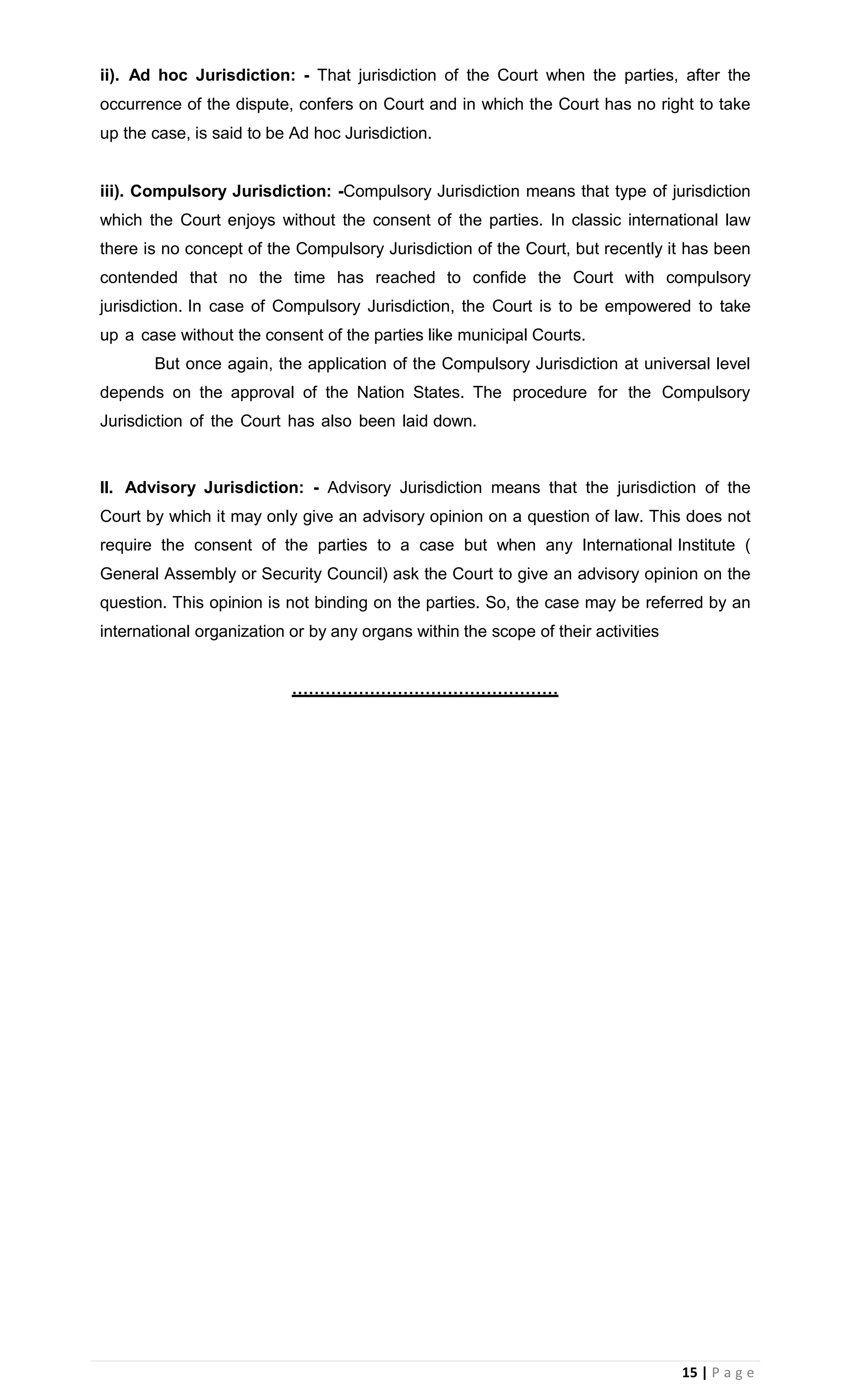 International Law Short Study Notes | PDF