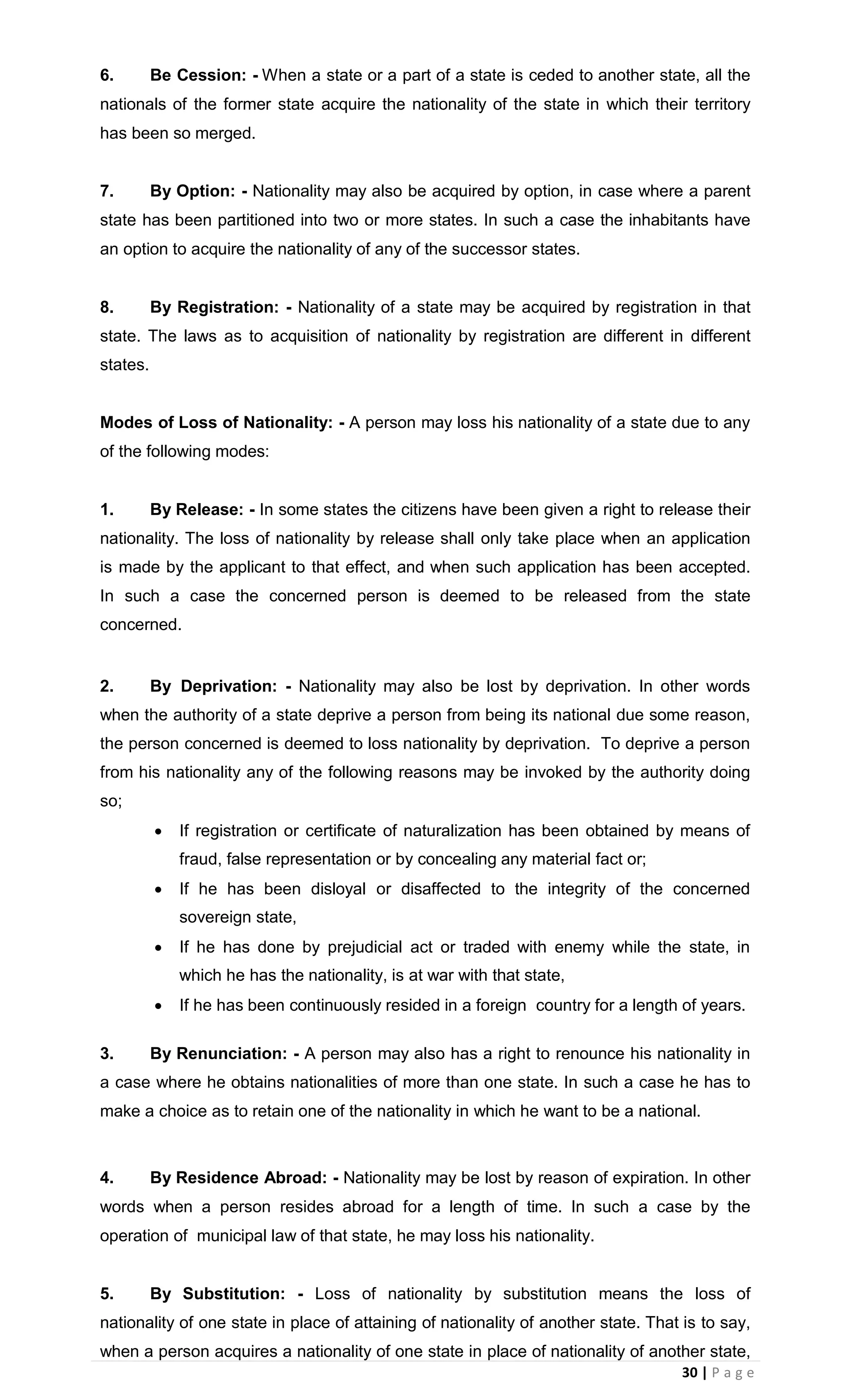 International Law Short Study Notes | PDF