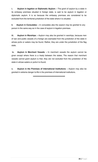 International Law Short Study Notes | PDF