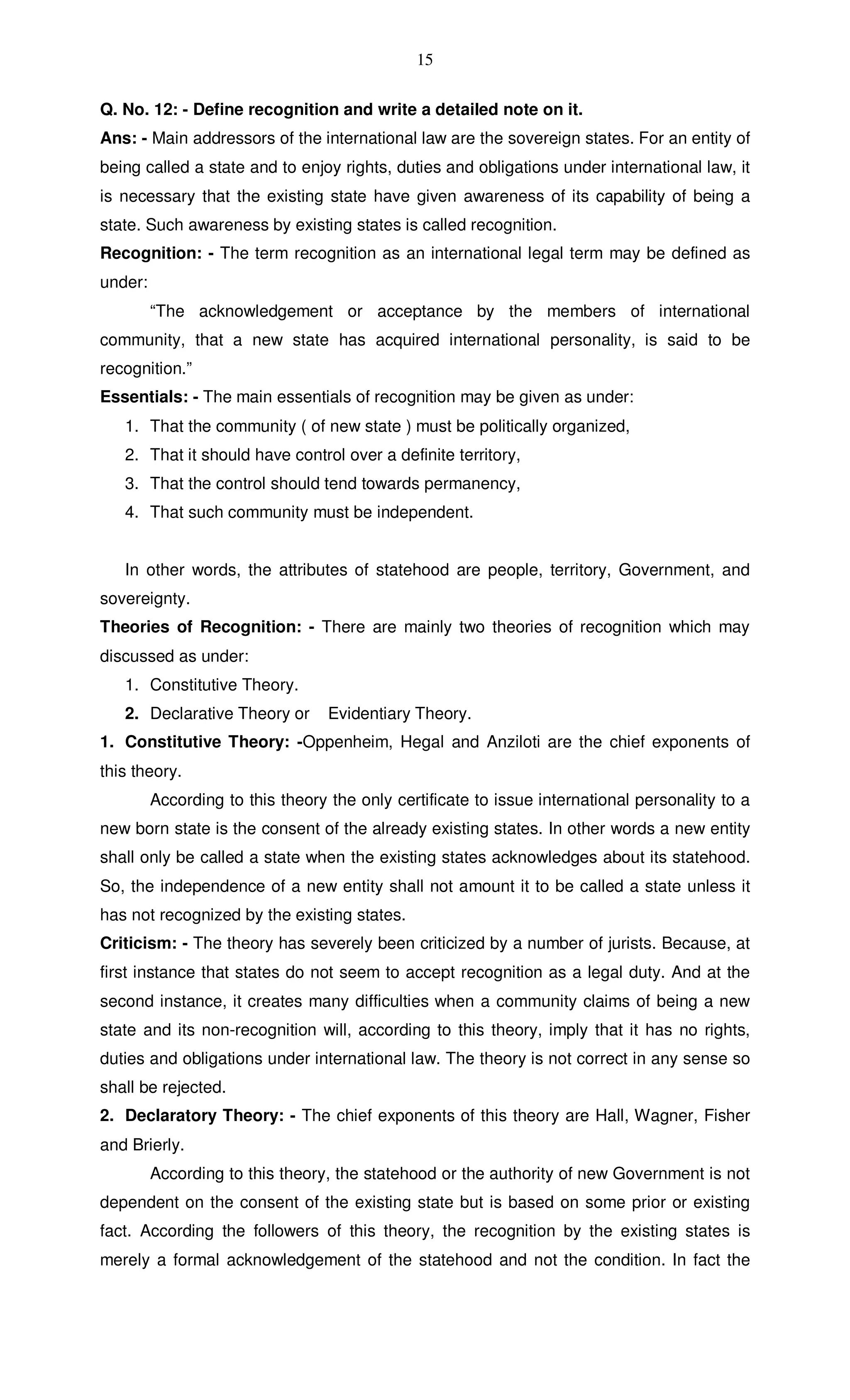 International law notes by asmatullah | PDF